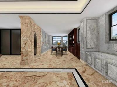 Cina Lastra di finitura di superficie della porcellana dell'oro di calacatta, lastra di marmo del piano d'appoggio in vendita