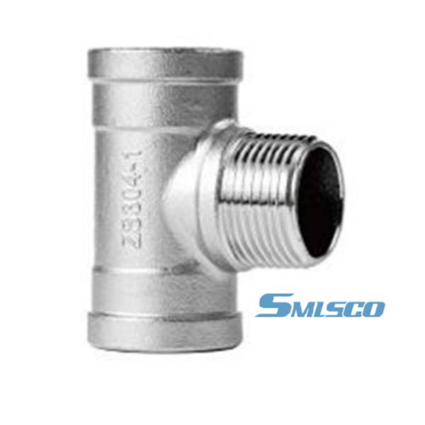 Quality 304 Stainless Steel Casting Tee Threaded NPT Class 150 Fitting for sale