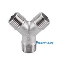 Quality 316 Stainless Steel Equal / Y Type Tee DN50 Threaded BSP Class 150 for sale