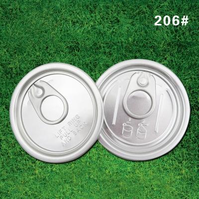 China 206 Can lids for aluminum material 58mm inner diameter 4.75mm countersunkness 2.0mm rounded edge height for sale