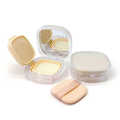 China 15g Square transparent matte air cushion Cosmetic packaging for Loose powder with Hot stamping and Injection molding for sale