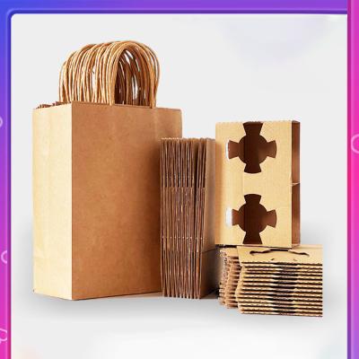 China Finished Bags for Advertising and Promotion Paper Bag Shape Tote Bag for Milk Tea or Coffee with Color Printing Process for sale