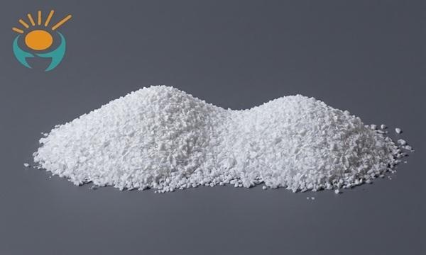 Close-up view of tabular alumina crystalline structure
