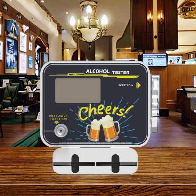 China AT329 Wall-mounted Alcohol Tester with Nayax Card & Coin Payment, 7-inch Touch Screen for Ads Display for sale