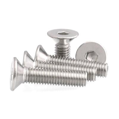 China Din7991 Hexagon Socket Flat Head Screw SS304 Countersunk Head Hexagon Socket Screw A2a4 Hexagon Socket for sale
