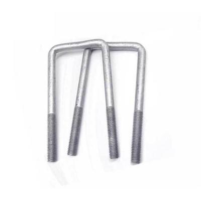 China Hot Galvanizing/Dacromet U Bolt Electric Power Fittings Auto Part Trailer Pipe Clamp High Strength Square U Bolt for sale