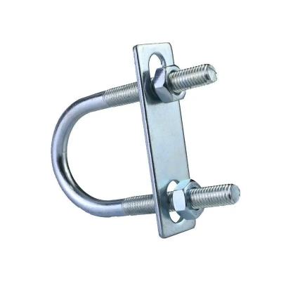 China High Quality Stainless Steel Carbon Steel Pipe Clamp Pipeline Fixture Fixation Galvanized U-shaped Bolts U Bolt Clamp for sale