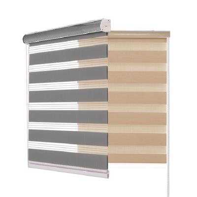 Cina Window Blinds 18/28/38mm Double Day And Night Zebra Roller Blinds Blackout Smart Zebra Blinds Shades in vendita