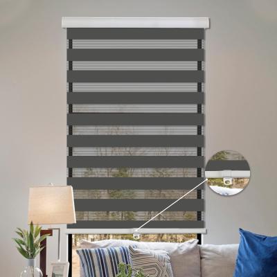 Cina Cordless Double Layer Window Zebra Roller Blind Zebra Blinds in vendita
