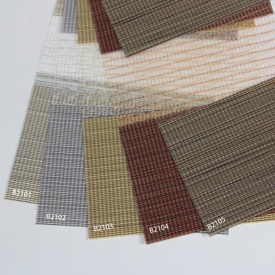 Cina Making Weaving Machine Linen Blackout Double Sheer Fabrics Printed Zebra Blind Fabric Curtain in vendita