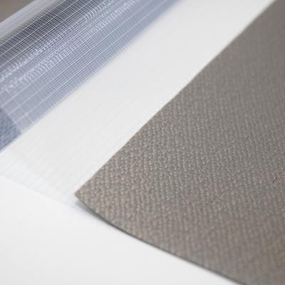 Cina New Arrival Wool Touch Three-Dimensional Manufacture Blind Blackout Zebra Blinds Fabric in vendita