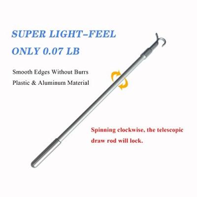 China Telescopic Draw Rod for Cordless Roller and Zebra Window Blinds, Cellular Shades, Matte Silver with Light Feel, Pull Blinds Down Te koop
