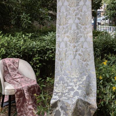Cina Modern European Style Damascus Silk Satin Jacquard Curtains & Drapes in vendita