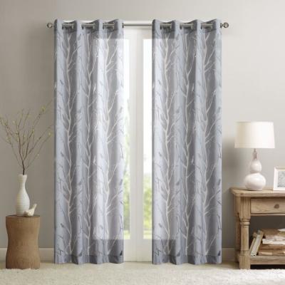 Cina Wholesale Factory Fancy Window Sheer Voile Fabric Lace Curtain For Home in vendita