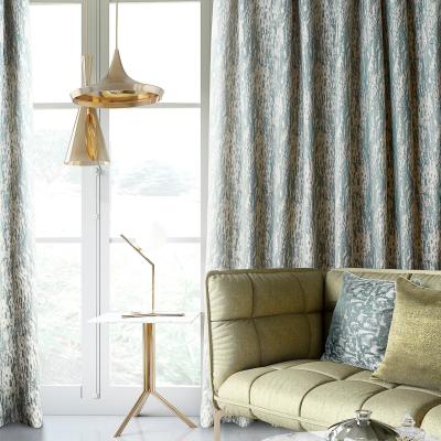 Cina Good Quality Ready Made Luxury Color Block Modern Jacquard Curtain Fabric in vendita