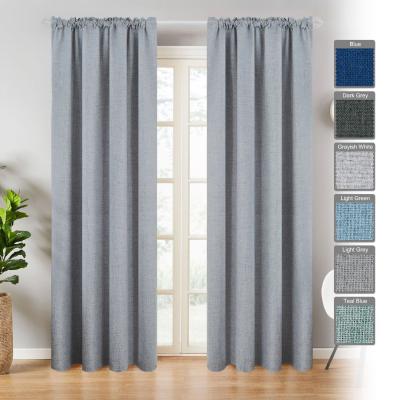 Cina Manufacturing Decoration Grey Kichen 100% Linen Fabric Decor Living Room Curtains in vendita