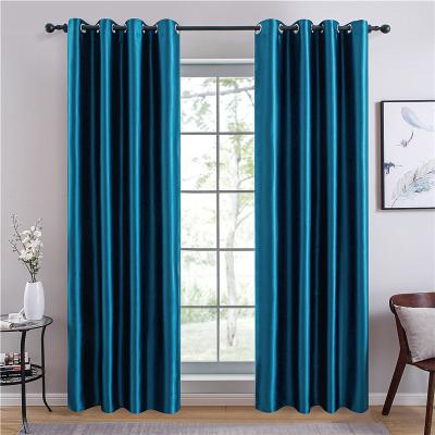 Cina Light luxury curtains Glossy solid color full blackout curtains suitable for home environment in vendita