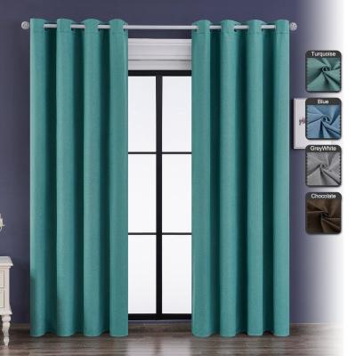 Cina Double-sided cotton and linen blackout curtains fabric modern for the home windows in vendita