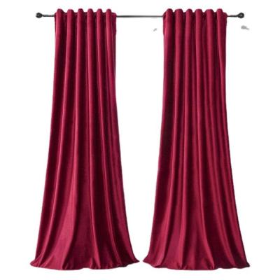 Cina Modern Solid Color Velvet Curtains Fabric Dutch Velvet Blackout Curtains Living Room Finished Curtain in vendita