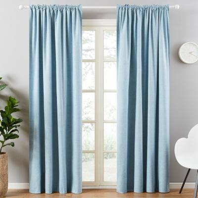 Cina Modern Minimalist Coating Color Linen Hotel Bedroom Heat Insulation And Sun Protection Full Blackout Curtains in vendita