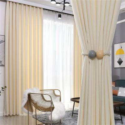 Cina Soundproof Curtains Modern Simple Beige Alpaca Living Room Bedroom Blackout Curtains in vendita