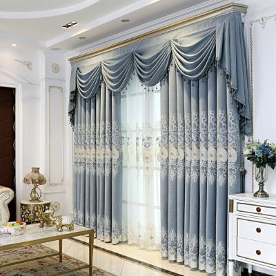 Cina Blackout High Grade Finished Custom Princess Window Embroidery Curtain Fabric Set For Home in vendita
