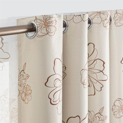 Cina China Hot Selling Classic Floral Printing Retro Home Decoration Blackout Curtain For Living Room in vendita