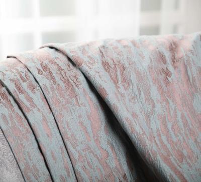 中国 American Elegant Irregular Small Texture Jacquard High Class Yarn-dyed Curtain For Living Room 販売のため