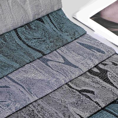 Cina Nordic Style Customized Modern Simple Irregular Stripe Texture Yarn-dyed Jacquard Curtain Fabric in vendita