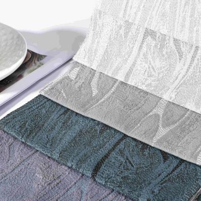 Cina European Modern Simple Irregular Stripe Design Yarn-dyed Jacquard Blackout Curtains For Living Room in vendita