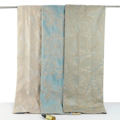 Cina Factory Price High Level Emboss Leaf Stereoscopic Heat Insulation Hotel Curtains Wholesale in vendita
