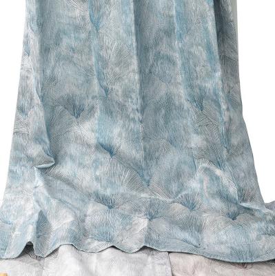 Cina Chinese Classic Traditional Design Ginkgo Leaf Jacquard Hotel Project Blackout Curtain in vendita