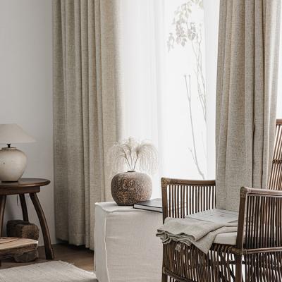 Cina Blackout Office Windows Curtains Bedroom Linen Living Room Curtains Material Luxury Fabric in vendita