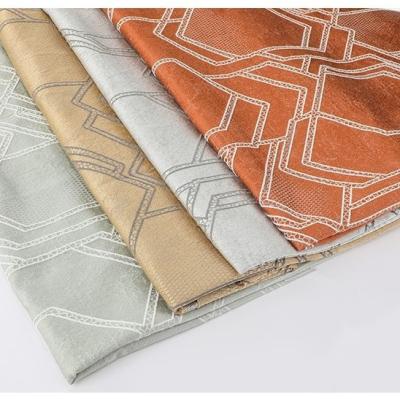 Cina Geometric Silky High Class Home Decoration Natural Drape Blackout Curtains For The Living Room in vendita