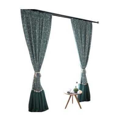 Cina Wholesale Banana leaf vintage American country jacquard high shading cotton linen curtain in vendita