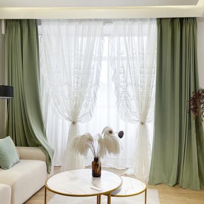 Cina Wholesale French luxury lace high-end Australian plush curtain shading curtains in vendita