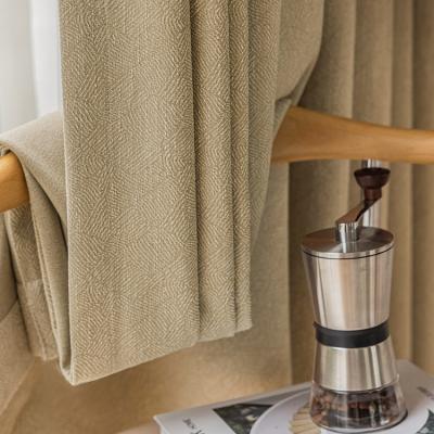 Cina Wholesale Simple geometric pattern Japanese modern shading thickened cotton linen curtain in vendita