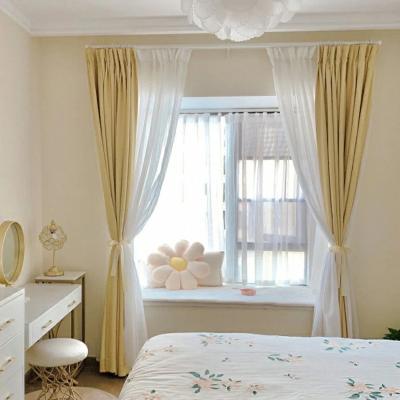 Cina Good sale Nordic solid color modern simple thickened cotton curtain in vendita
