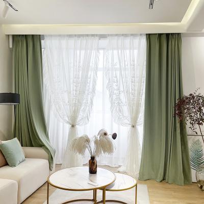 Cina Good sale French luxury lace Australian plush curtain thickened shading in vendita