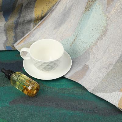Cina Good quality European Style Simple Chenille Jacquard Retro Curtain Fabric in vendita