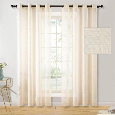 Cina Dropshipping Hot Sale Ready Made pure color Curtains Tulle Voile Sheer Curtain Home in vendita