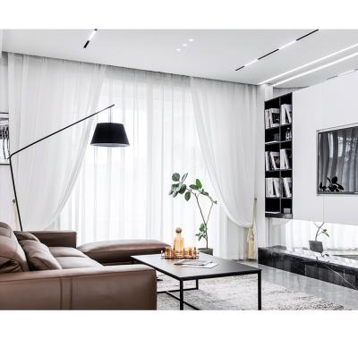 Cina Amazon Hot-Sale European style Soft tonal gauze solid color diamond sheer curtain for guesthouse program in vendita