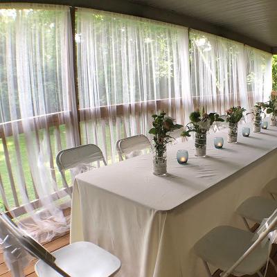 Cina Hot selling New design light soft luxury high class transparent gauze for wedding decoration in vendita