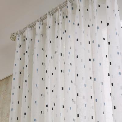 Cina Good sale Cut yarn netting with polyester dense bamboo sheer curtain in vendita