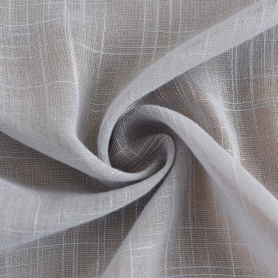 Cina Good sale Cross cotton slub gauze curtain plain color simple cotton gauze curtain in vendita