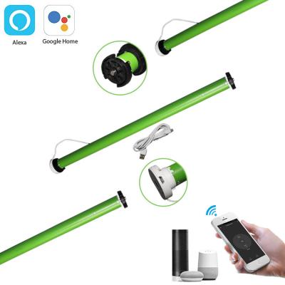 Cina Wifi Window Smart Home Motorized Vertical Roller Electr Blinds Battery Tubular roller blind solar Motor For zebra roller Blinds in vendita