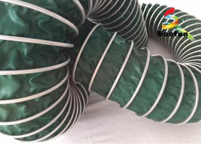 Cina Condotta flessibile ad alta temperatura del PVC del condizionamento d'aria, canalizzazione flessibile termoresistente verde in vendita