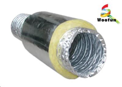 Cina Canalizzazione flessibile isolata acustica rotonda, tubo flessibile termoresistente d'argento in vendita