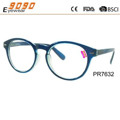 China Los vidrios de lectura de moda, rango de potencia +1,0 a +4,00, hecho de bastidor plástico con el metal adornan en venta