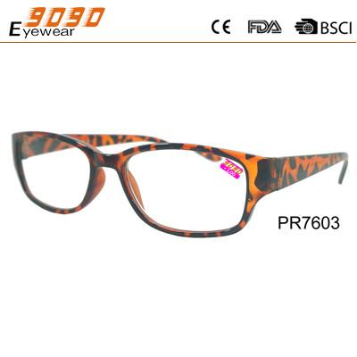 China Los vidrios de lectura de moda retros, hechos de bastidor de la PC, bisagra plástica, poder sonaron: 1,00 a 4.00D en venta